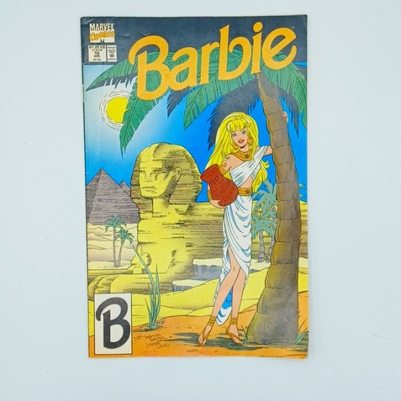 Barbie | Art | Barbie Comic Cover With Blue And Yellow Accents | Poshmark